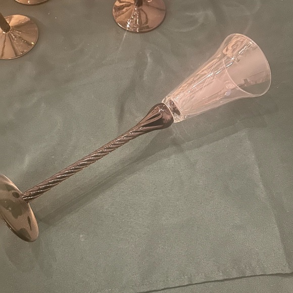 Dining | 13 Inch Green Spiral Stem Glassware | Poshmark